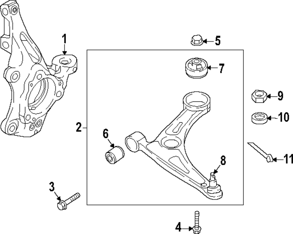 51711-AT000 - Knuckle 2023-2024 Kia Niro | Kia.Parts Store
