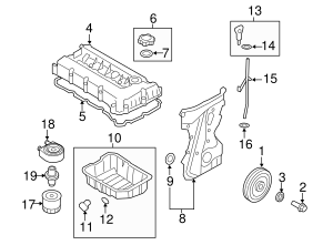 2005-2022 Kia Oil Pan 21510-2G500 | OEM Parts Online