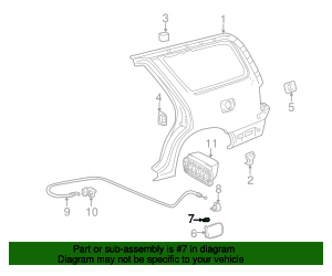 Genuine Toyota Fuel Door Spring part# 77360-0E010 for 1996-2013 Toyota ...
