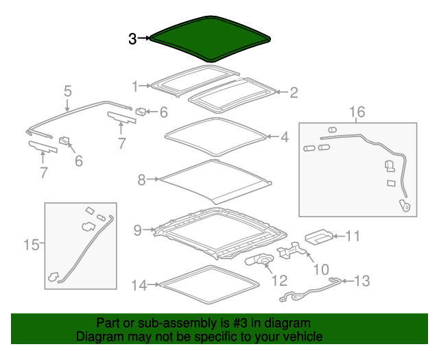 2016-2024 GM Sunroof Window Seal 84310441 | OEM Parts Quick