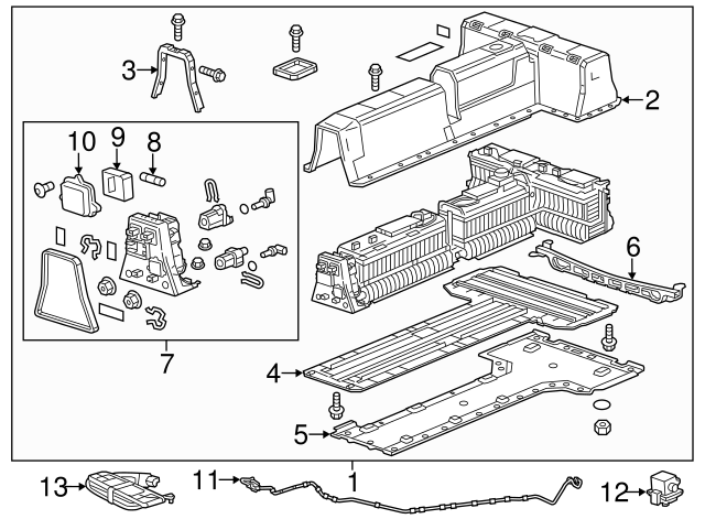 2011-2016 GM Battery Positive and Negative Cable 23432013 ...
