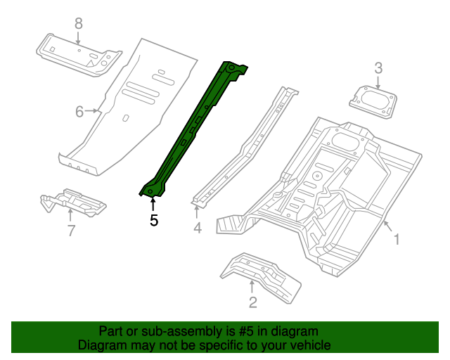 2018-2020 Jeep Floor Rail 68298537AA | TascaParts.com