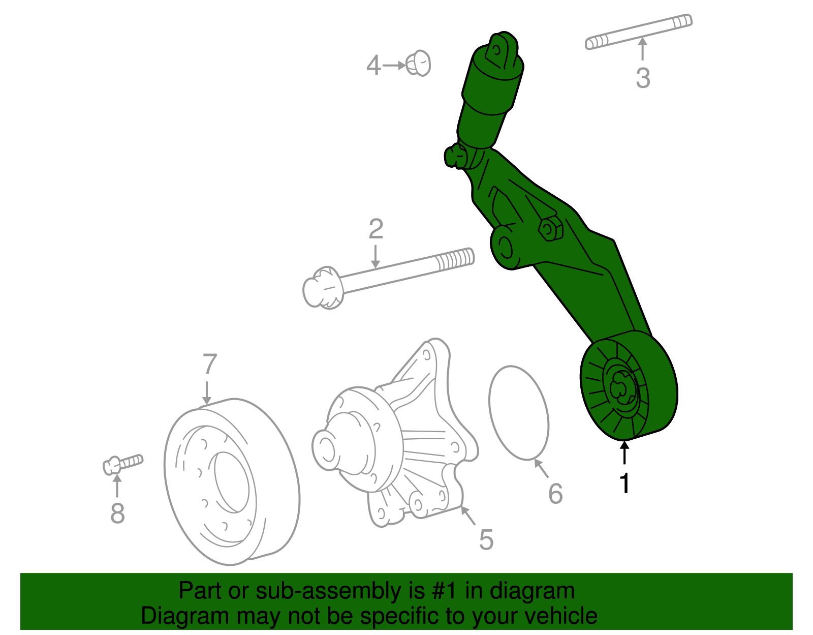 2000-2006 Toyota Serpentine Tensioner 16620-22034 | Retail Performance ...