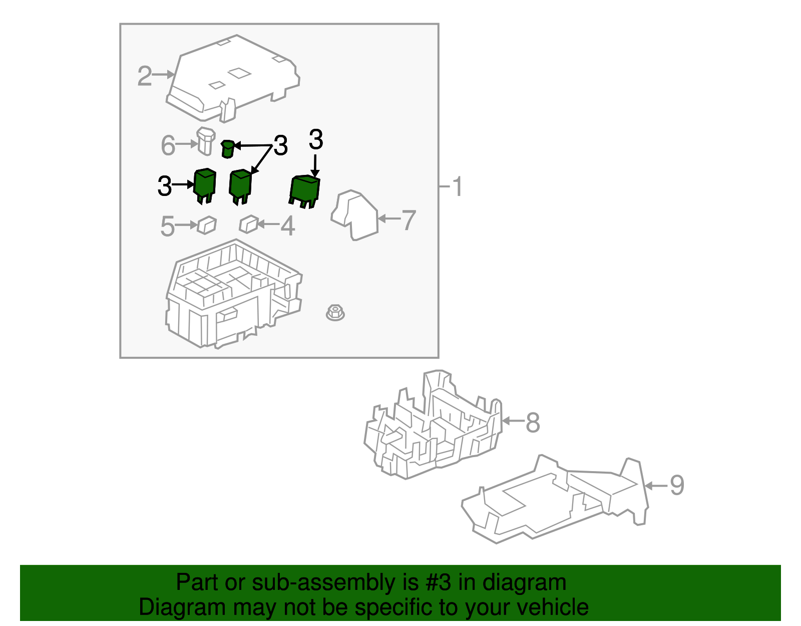 2006-2025 GM Black Multi-Purpose Relay (Replaces 19116962) 13500113 GM ...