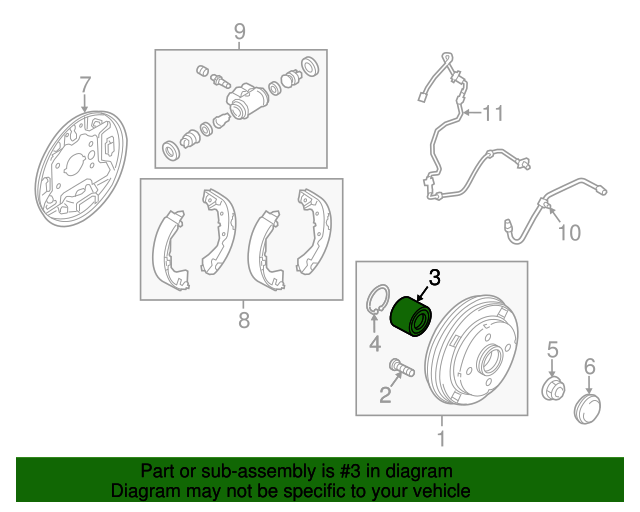 3785A024 - Wheel Bearing 2014-2024 Mitsubishi | Mitsubishi Direct Parts