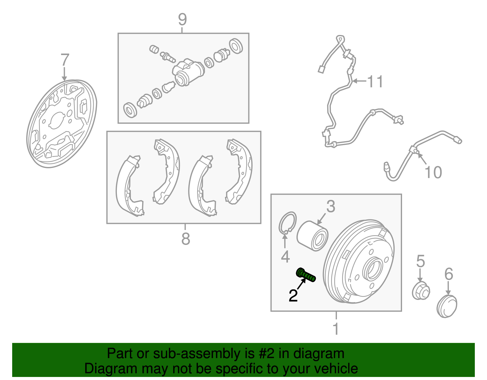 2003-2024 Mitsubishi Wheel Stud MB301509 | Mitsubishi Part Store