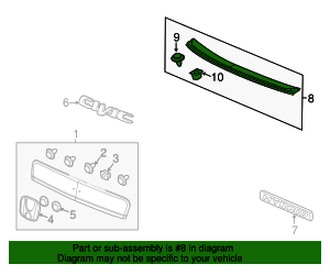 71700-TR7-A01ZC - Spoiler Assembly Trunk *NH700M* (Alabaster Silver ...