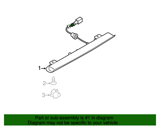 2008-2014 Subaru Impreza High Mount Lamp 84751FG010 | Subaru Parts Store