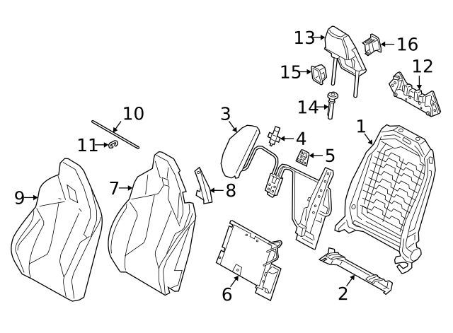 52-10-7-310-991 - Backrest width adjuster with valve 2016-2024 BMW ...