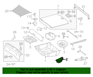 292-840-01-00-9051 - Trunk Floor Storage Box 2016-2019 Mercedes-Benz ...