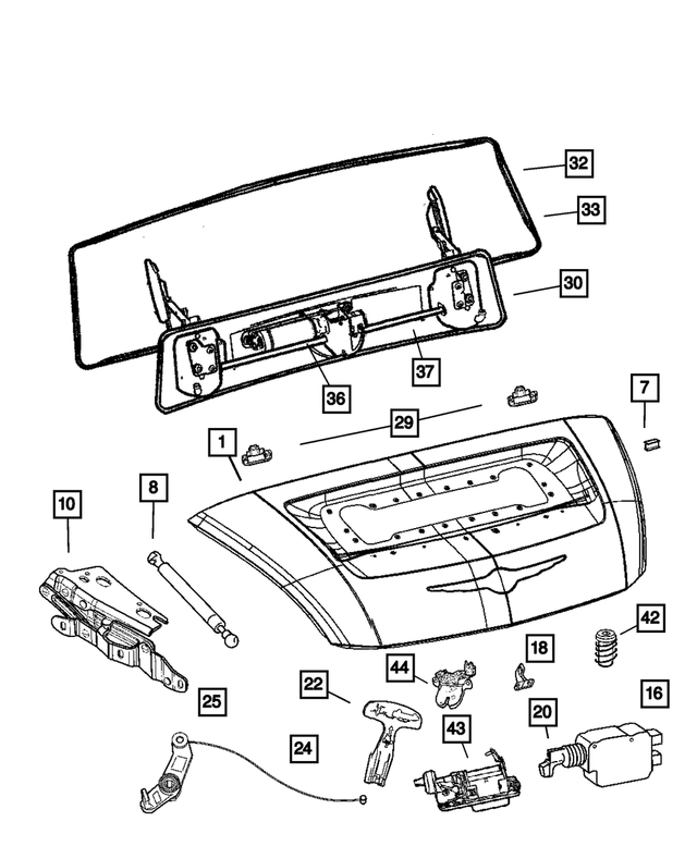2005-2008 Chrysler Crossfire Motorized Spoiler Drive Motor 5161797aa ...