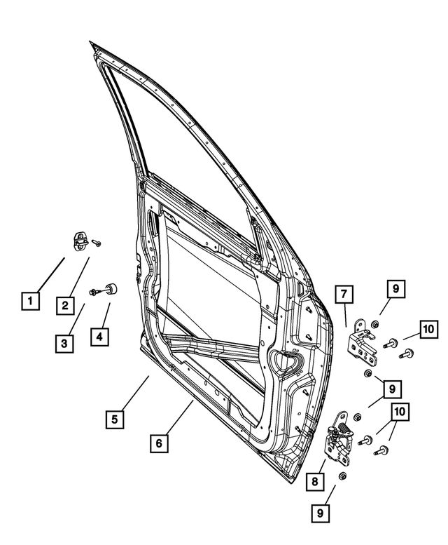 2022 Ram Front Door, Right 68534366AA | Mopar eStore