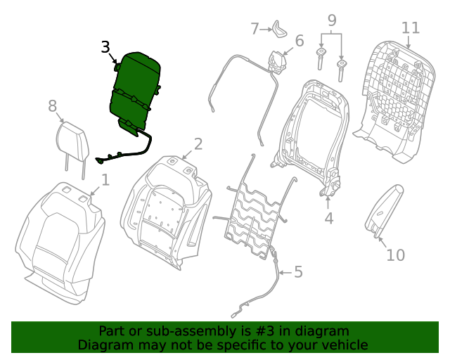 M2DZ-14D696-BA - Seat Back Heater - 2021-2023 Ford Bronco | Lasco Auto ...