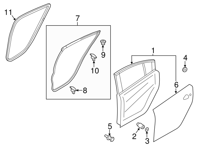 GHK1-73-760B - Door Weather-Strip 2014-2017 Mazda 6 | AutoNationParts.com