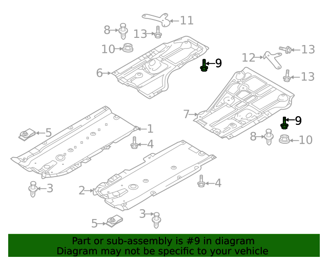 2019-2020 Mazda Mount Plate Bolt 9YA4-2A-007 | QuirkParts