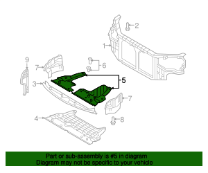 29130-3K300 - Radiator Support Splash Shield 2006-2011 Hyundai ...