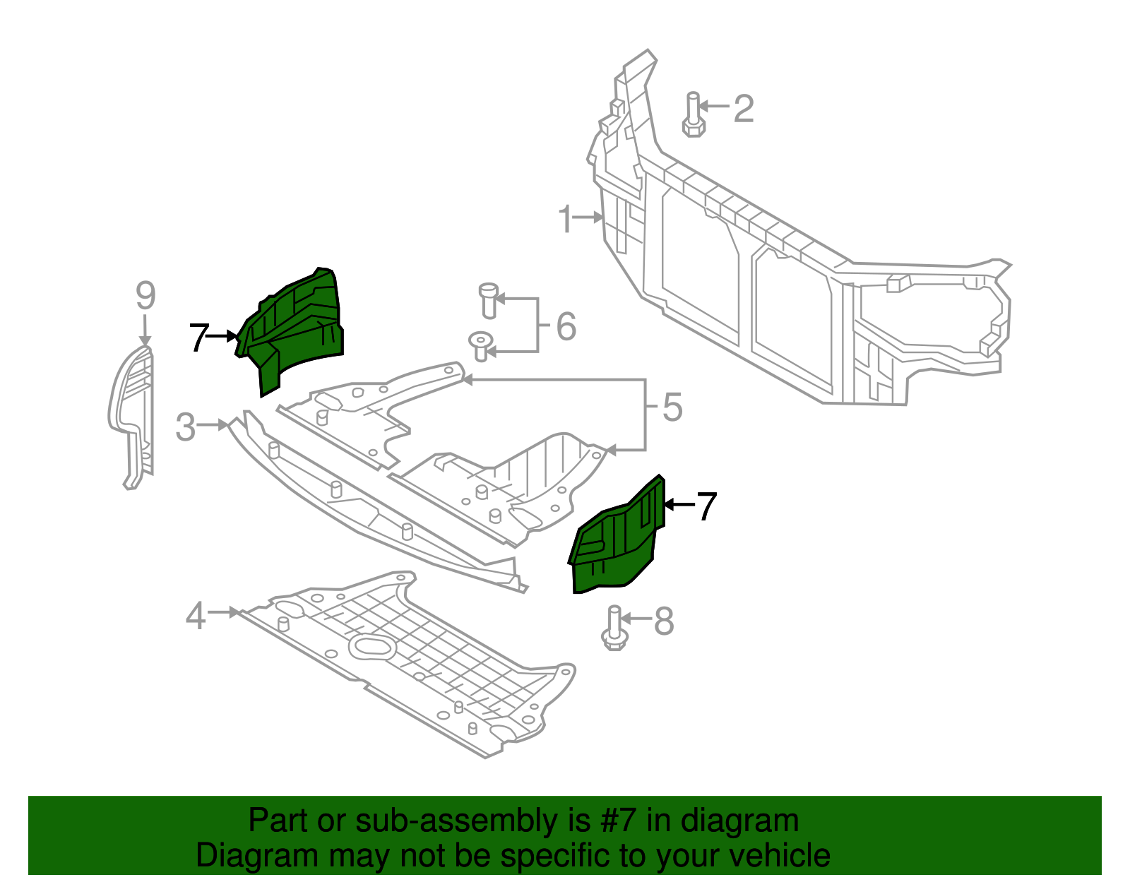 Hyundai - 29110-3K300 - Splash Shield - 2006-2011 Hyundai | OEM Hyundai ...