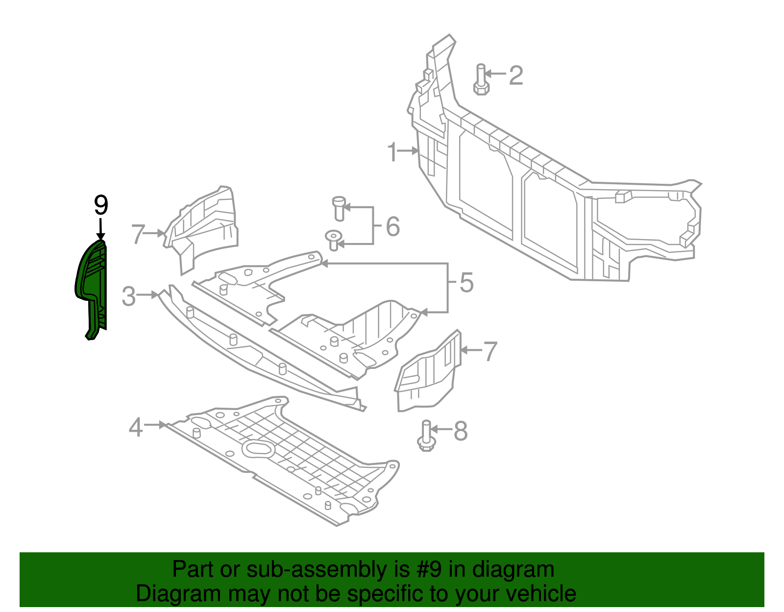 2006-2008 Hyundai Sonata Air Guide 29135-3K100 | Hyundai Wholesale Direct