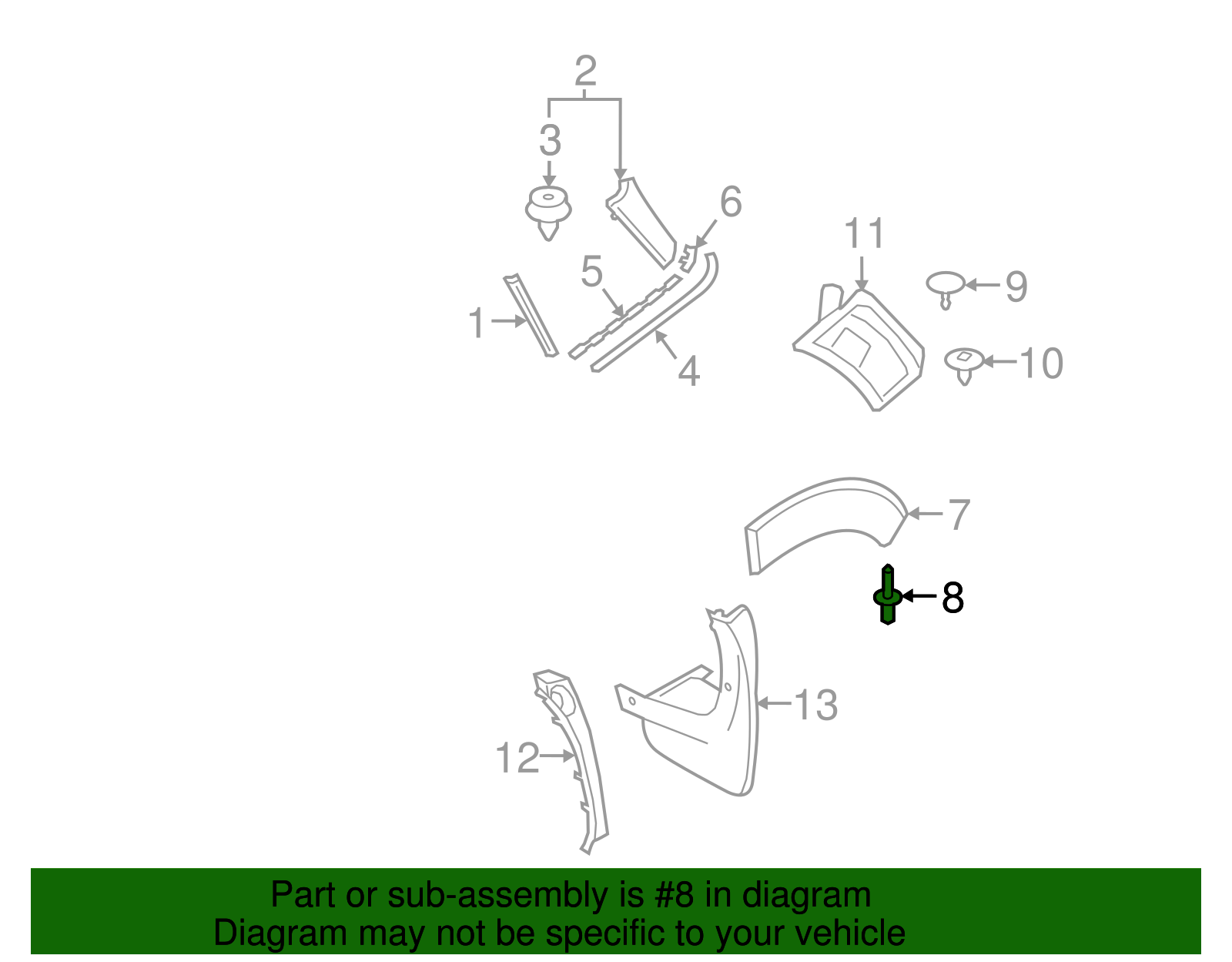 2011-2024 Mini Wheel Opening Molding Rivet 7149807127 | Mini Parts Direct