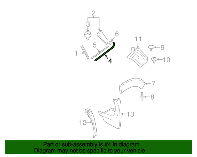 2017-2024 Mini Cooper Countryman Belt Molding 51-37-7-390-173 | Mini ...