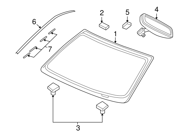 2009-2012 Mopar Windshield 68050019AB | Mopar Parts Canada