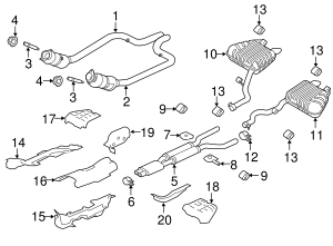 LR009430 - Intermediate Muffler Clamp 2014-2020 Land Rover | Land ...