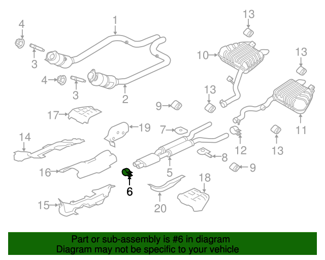 LR009430 - Intermediate Muffler Clamp 2014-2020 Land Rover | Land ...