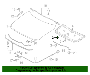2016-2023 Mazda Hood Bumper BHN9-56-786A | TascaParts.com
