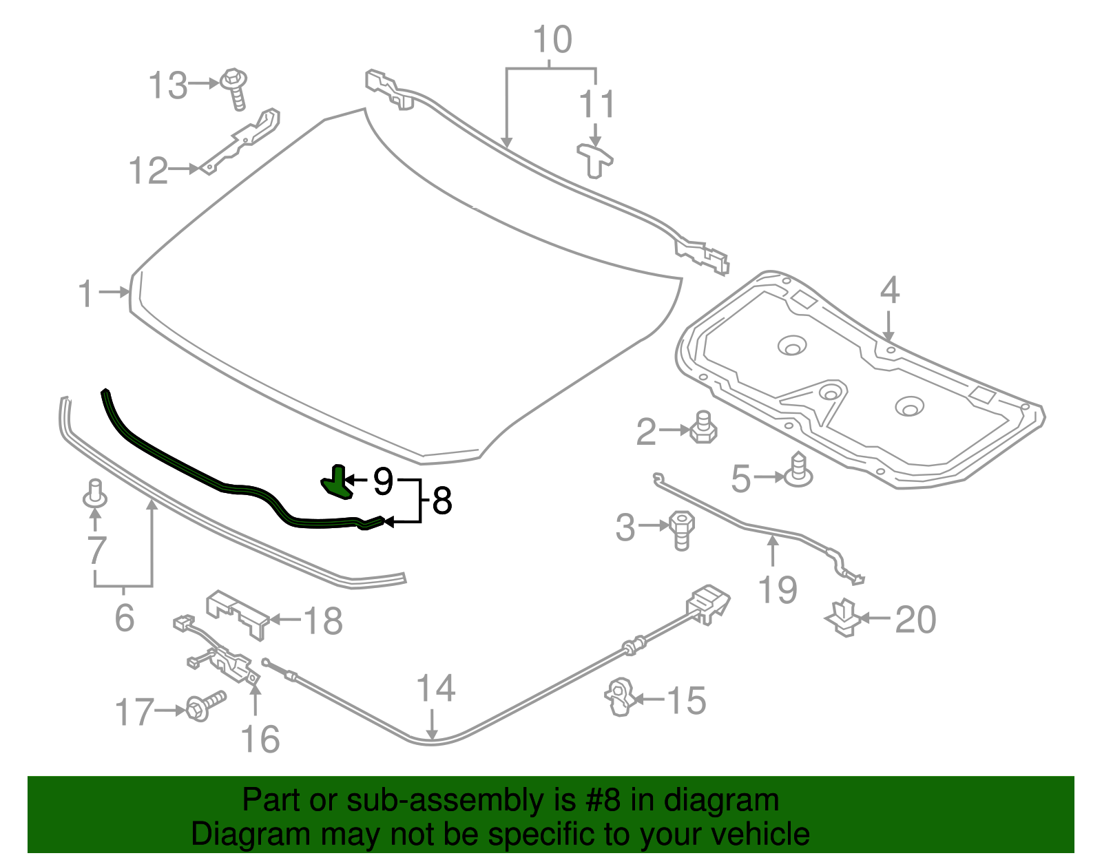 2017-2024 Mazda CX-5 Front Weather-Strip KB7W-56-750B | Mazda-Parts