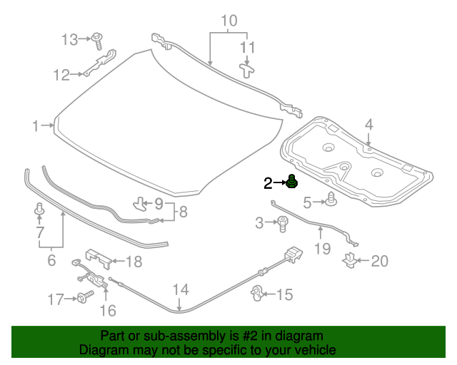 2016-2023 Mazda Hood Bumper BHN9-56-786A | RealMazdaParts.com