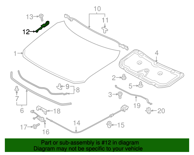 KB7W-52-420 - Hinge - 2017-2023 Mazda CX-5 | MazdaSwag