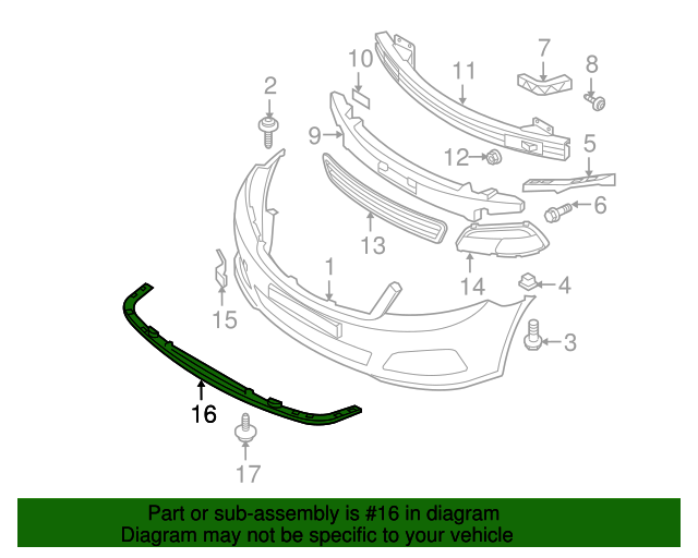 2009-2010 Kia Optima Lower Deflector 86590-2G500 | OEM Parts Online