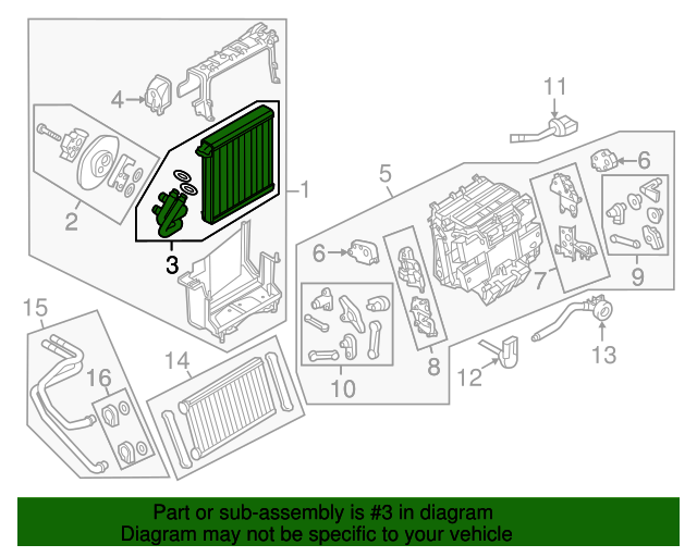 4H1-898-967 - Evaporator Core 2011-2018 Audi | Audi OEM Parts