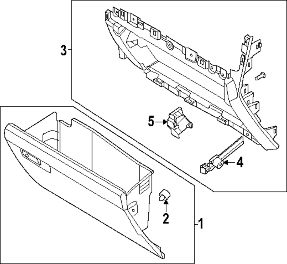 PC3Z-6006024-AB - Glove Box Door 2023-2024 Ford | Big 3 Auto Parts