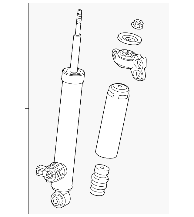2018-2020 Buick Rear Shock Absorber with Upper Mount, Bumper, Boot, Cup ...