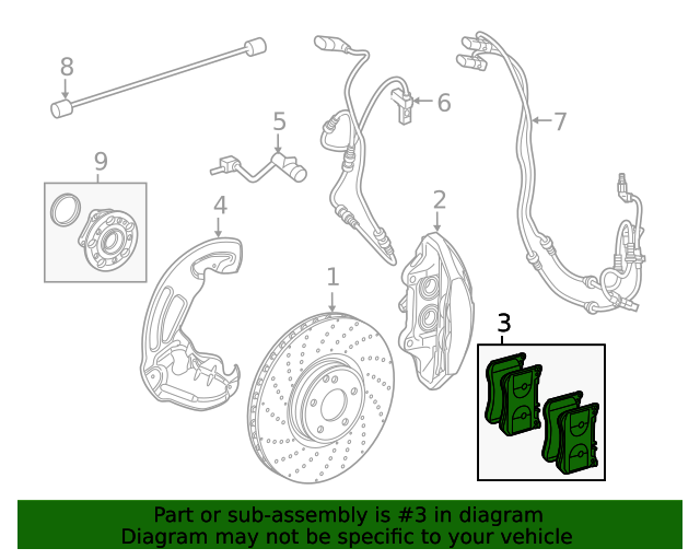 000-420-69-00 - Front Disk Brake Pads 2014-2020 Mercedes-Benz ...