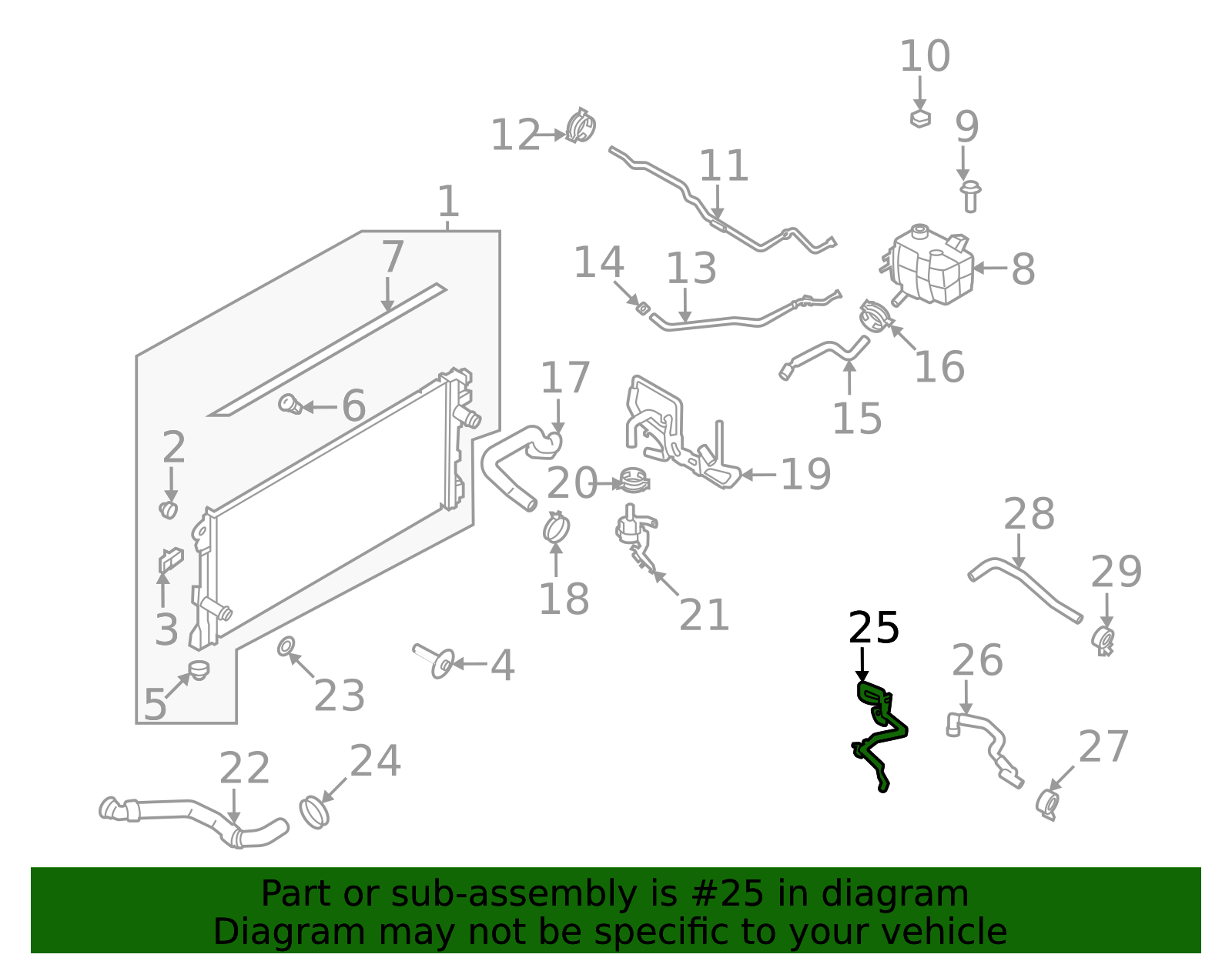 2021-2024 Ford Bronco Water Hose MB3Z-8A519-D | FordPartsOnSale.com