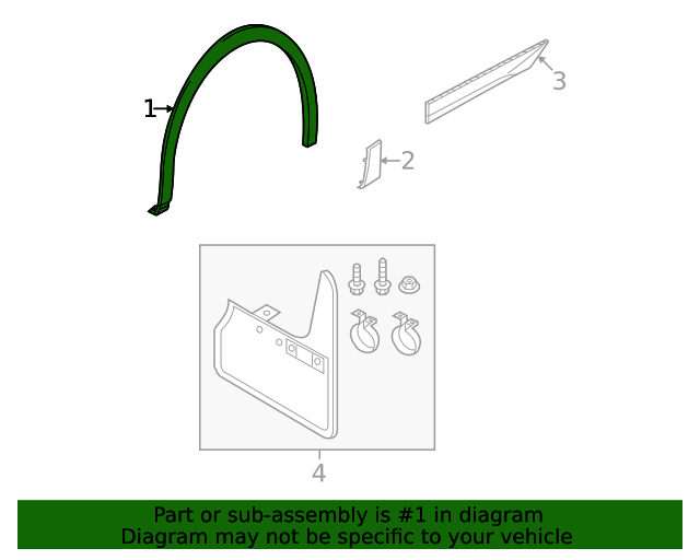 2021 Volkswagen ID.4 Wheel Opening Molding 11A-853-717-F-XN9 | QuirkParts