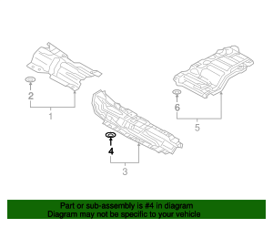 2016-2024 Audi Center Shield Retainer WHT-003-386 | Audi USA Parts