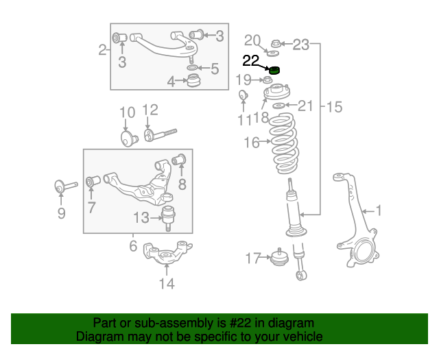 1996-2023 Toyota Shock Mount Insulator 90948-01056 | Toyota Parts