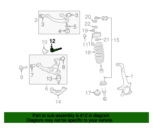 48190-60020 - Alignment Camber Adjusting Eccentric 2003-2015 Toyota ...