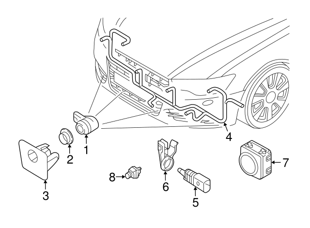 4G5-971-095-R - Parking Aid System Wiring Harness 2016-2018 Audi ...
