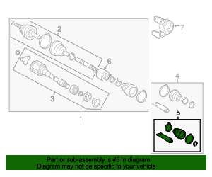 04438-42180 - Cv Joint Boot Kit - 2001-2018 Toyota | OEM Genuine Toyota ...