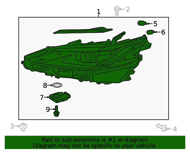 81150-06C91 - Headlight Assembly 2019-2021 Lexus | AutoNationParts.com