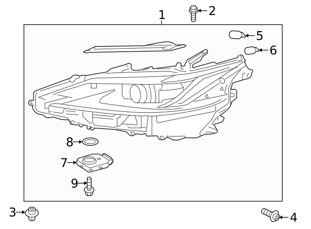 81150-06C91 - Composite Headlamp 2019-2021 Lexus | Lexus Parts Outlet