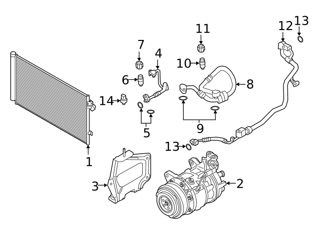 Genuine BMW 64-53-9-364-258 | Condenser | FREE Shipping on Most Orders ...
