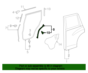 2010-2023 Lexus GX460 Door Weather-Strip 67887-60020 | OEM Parts Online