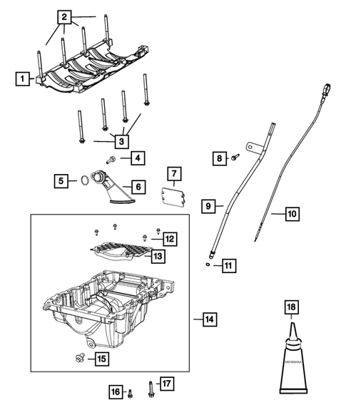 Engine Oiling, Oil Pan and Indicator (Dipstick) for 2023 Chrysler ...