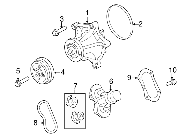 8C3Z-8592-N 2008-2010 Ford Water Outlet | Fairway Ford Parts