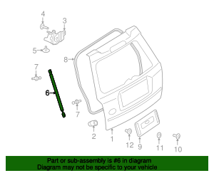 LR030618 - Liftgate Lift Support 2008-2015 Land Rover LR2 ...